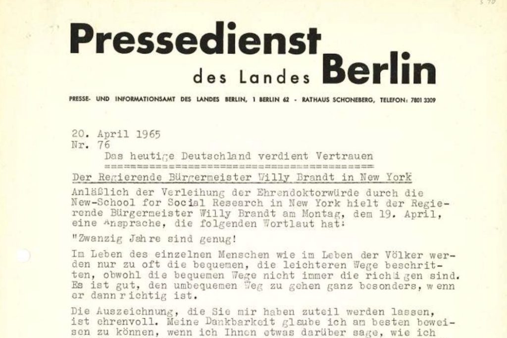 Willy Brandts bedeutende Reden zwischen 1948 und 1992 Willy Brandts bedeutende Reden zwischen 1948 und 1992